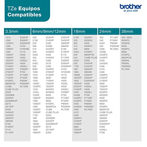 Brother Black on Red Label Tape, 0.35 in x 26.2 ft. (TZe-421)