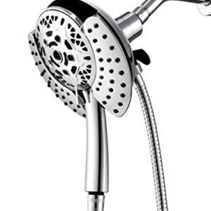 Shower Head with Handheld High Pressure: INAVAMZ Hand Held Shower Head & Rain Shower Head 2-IN-1 Shower Head with 59" Rotatable Stainless Steel Hose, Meet cUCP and CEC Certification