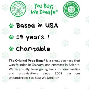 The Original Poop Bags® - Dog Poo Bags with Tie Handle - USDA Certified Biobased Dog Waste Bags with Handles - Unscented Leak proof Thick & Strong Doggy Bag - 7x13 120 bags in pack - Unscented