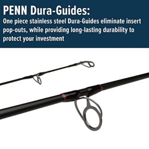 PENN Fierce IV Spinning Reel and Fishing Rod Combo, Black/Red