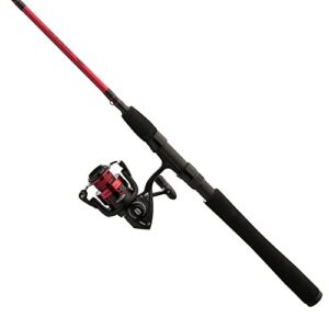 PENN Fierce IV Spinning Reel and Fishing Rod Combo, Black/Red