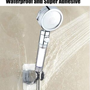 Shower Head Holder 2 Pack Strong Adhesive Adjustable Handheld Shower Wand Holder Drill Free Wall Mount Shower Bracket by Lofekea