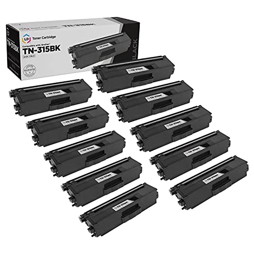 LD Compatible Toner Cartridge Replacement for Brother TN315BK High Yield (Black, 10-Pack)