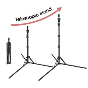 Mannequin Head Stand, Upgrade Foldable Wig Stand Tripod for Cosmetology Hairdressing Training, Metal Adjustable Wig Head Stand with Wig Caps, T-Pins, Comb, Hair Clips