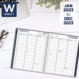 AT-A-GLANCE 2023 Weekly & Monthly Planner, DayMinder, Quarter-Hourly Appointment Book, 8-1/2" x 11", Large, Monthly Tabs, Gray (GC52007)