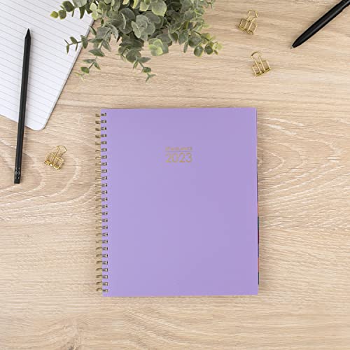 AT-A-GLANCE 2023 Weekly & Monthly Planner, Harmony, 7" x 8-3/4", Medium, Pocket, Stickers, Monthly Tabs, Lilac (1099-805-19)