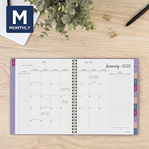 AT-A-GLANCE 2023 Weekly & Monthly Planner, Harmony, 7" x 8-3/4", Medium, Pocket, Stickers, Monthly Tabs, Lilac (1099-805-19)