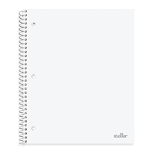 Office Depot® Brand Stellar Poly Notebook, 8" x 11", College Ruled, 200 Pages (100 Sheets), White