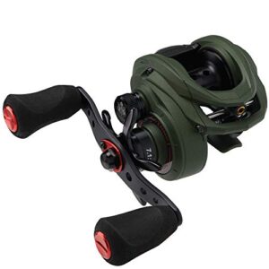 abu garcia zata baitcast low profile fishing reel, green