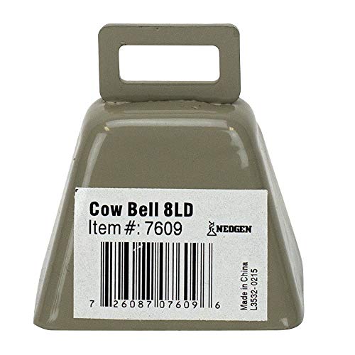 Neogen 7609 8LD Metal Cow Bell, Tan