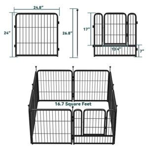 FXW Rollick Dog Playpen, 24" Height for Puppies/Small Dogs, Designed for Camping, Yard, 8 Panels