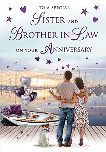 Sister and Brother-In-Law Anniversary card - Regal Publishing - To a Special Sister and Brother-In-Law on your anniversary- couple by the sea design