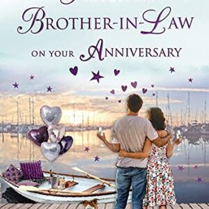 Sister and Brother-In-Law Anniversary card - Regal Publishing - To a Special Sister and Brother-In-Law on your anniversary- couple by the sea design