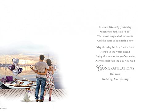 Sister and Brother-In-Law Anniversary card - Regal Publishing - To a Special Sister and Brother-In-Law on your anniversary- couple by the sea design