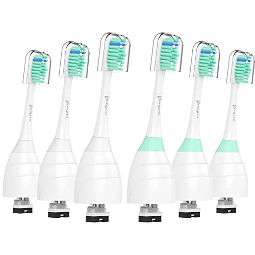 Replacment Brush Heads Compatible with Philips Sonicare E-Series Essence, Xtreme, Elite, Advance, and CleanCare Electric Toothbrush, Toothbrush Replacment Heads Refills, 6 Pack