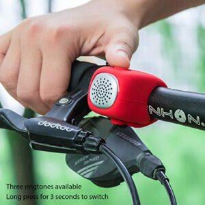 ROCKBROS Electra Bike Bell 90dB Electric Cycling Bells Horn Loud Bicycle Horns Water-Resistant 3 Sound Modes Bike Bells Black