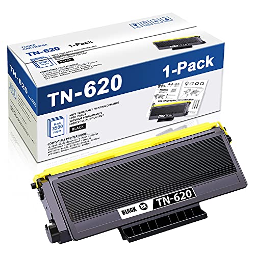 MaxColor TN620 1 Pack Black,Compatible TN620 Toner Cartridge Replacement for Brother HL5270DN 5240 5250DNDNT MFC8460N 8470DN 8370 DCP8080DN 8060 8085DN Printer Toner Cartridge