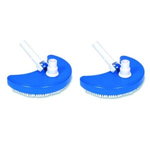 hydrotools weighted half moon swimming pool spa maintenance vaccum head (2 pack)