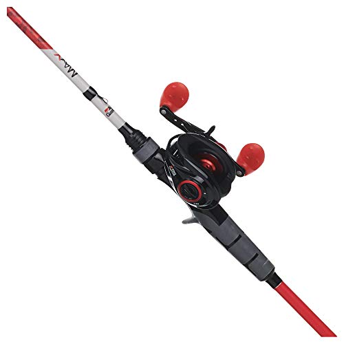 Abu Garcia Black Max & Max X Low Profile Baitcast Reel and Fishing Rod Combo, 6'6" - Medium - 2pc