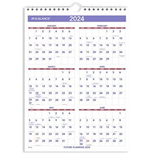 AT-A-GLANCE 2023 Wall Calendar, 8" x 11", Small, Ruled Blocks, Spiral Bound, Monthly (PM128)