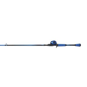 Abu Garcia Blue Max Low Profile Baitcast Reel and Fishing Rod Combo, 7'