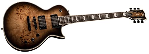 ESP 6 String LTD Deluxe EC-1000 Electric Guitar, Black Natural Burst, Right, (LEC1000BPBLKNB)