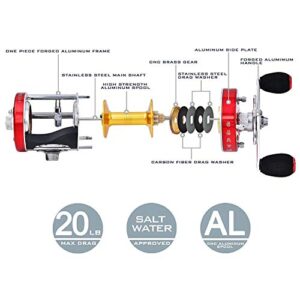 KastKing Rover Round Baitcasting Reel, Right Handed Fishing Reel,Rover40