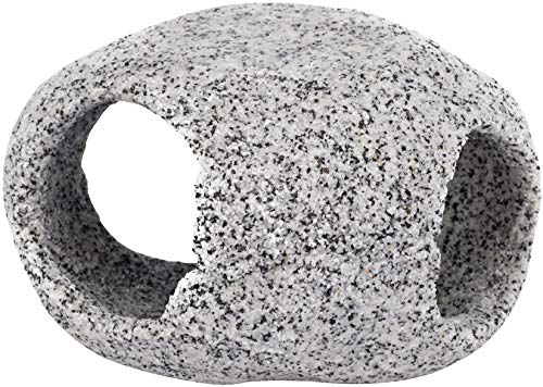 Penn-Plax Deco-Replicas Granite Aquarium Ornament & Hideaway – Realistic Stone Appearance – Safe for Freshwater and Saltwater Tanks – Large Size