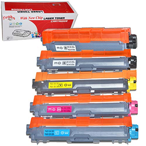 INKTONER 5 Pack (2BK/C/M/Y) TN-221 TN-225 Compatible Toner For Brother MFC-9130CW MFC-9330CDW MFC-9340CD