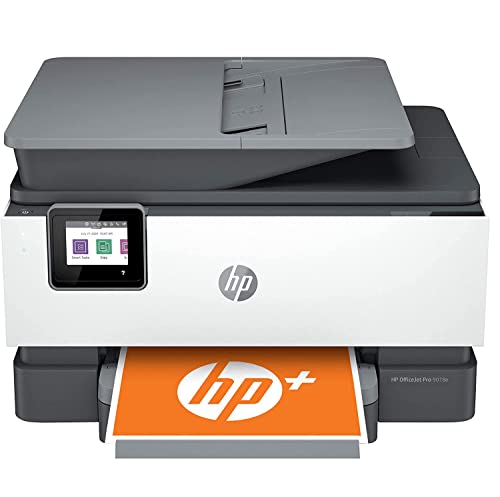 HP OfficeJet Pro 9018e All-in-One Wireless Color Inkjet Printer - Print Scan Copy Fax - 22 ppm, 4800 x 1200 dpi, 512MB Memory, 35-Sheet ADF, Auto 2-Sided Printing, Ethernet (Renewed)