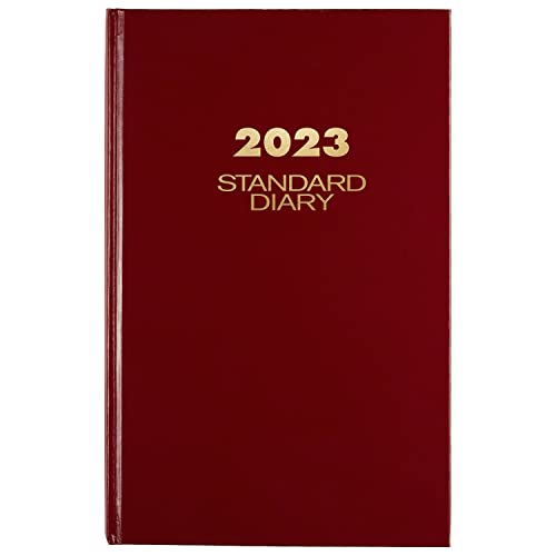 AT-A-GLANCE 2023 Daily Diary, Standard Planner Journal, 12 Month, 7-3/4" x 12", Large, Hardcover, Red (SD37613)