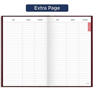 AT-A-GLANCE 2023 Daily Diary, Standard Planner Journal, 12 Month, 7-3/4" x 12", Large, Hardcover, Red (SD37613)