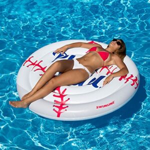 Swimline Extra Large Island Swimming Pool Float, Soccer and Baseball 2-Pack