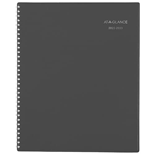 AT-A-GLANCE 2022-2023 Planner, Weekly & Monthly Academic Appointment Book, 8-1/2" x 11", Large, DayMinder, Charcoal (AYC52045)