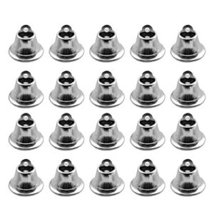 supvox 20pcs craft bells jingle bells mini small bells silver wind chimes bells vintage metal bells christmas diy craft wind chimes making