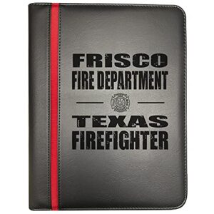 compatible with frisco texas fire departments firefighter thin red line firefighters portfolio padfolio organizer firefighter’s prayer print thin red line american flag maltese cross decal pack of 1