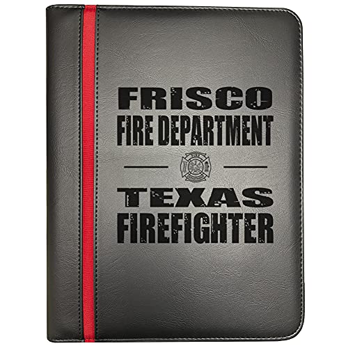 Compatible with Frisco Texas Fire Departments Firefighter Thin Red Line Firefighters Portfolio Padfolio Organizer Firefighter's Prayer Print Thin Red Line American Flag Maltese Cross Decal Pack of 1