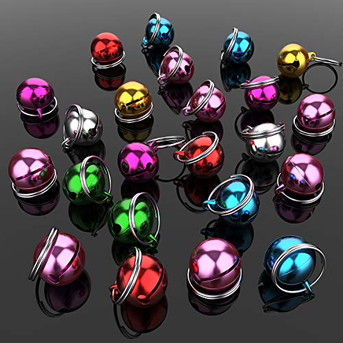 Outus 24 Sets of Cat Bells for Cat and Dog Collar Loud Pendant Pet Cat and Dog Bell Pet Pendant Accessories (Mixed Color)