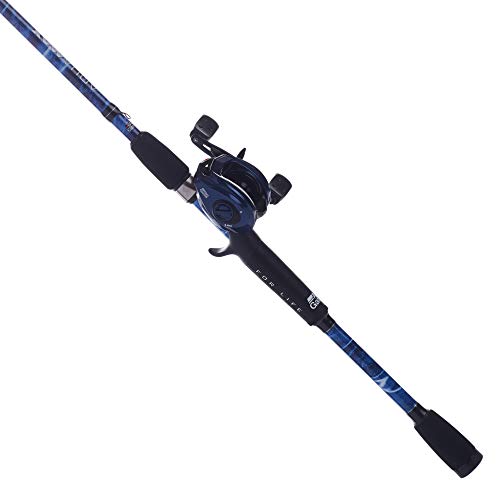 Abu Garcia Aqua Max Low Profile Baitcast Reel and Fishing Rod Combo Multi, LP - 7' - Medium Heavy - 1pc