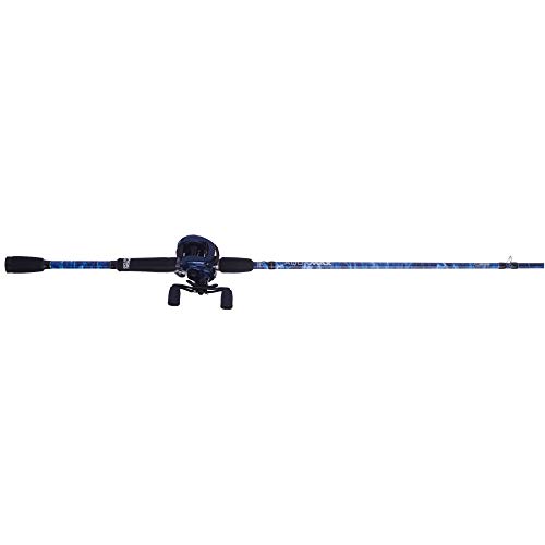 Abu Garcia Aqua Max Low Profile Baitcast Reel and Fishing Rod Combo Multi, LP - 7' - Medium Heavy - 1pc