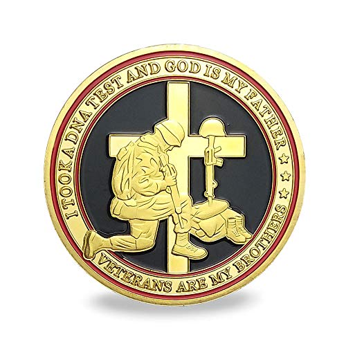 Military Veterans Creed Challenge Coin Thank You for Your Service-Veterans are My Brothers Military Coins Gift