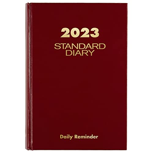 AT-A-GLANCE 2023 Daily Diary, Standard Planner Journal, 12 Month, 5-3/4" x 8-1/4", Small, Hardcover, Red (SD38913)