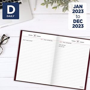 AT-A-GLANCE 2023 Daily Diary, Standard Planner Journal, 12 Month, 5-3/4" x 8-1/4", Small, Hardcover, Red (SD38913)