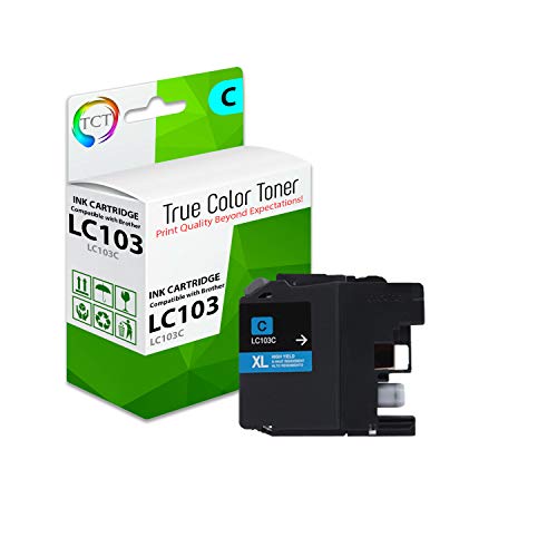 TCT Compatible Ink Cartridge Replacement for Brother LC103 LC103C LC103M LC103Y Works with Brother MFC-J470DW J475DW J6920DW J285DW J870DW Printers (Cyan, Magenta, Yellow) - 6 Pack