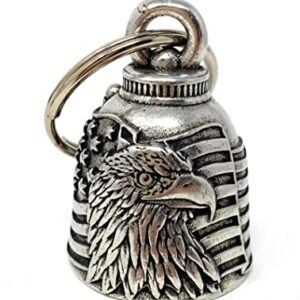 Bravo Bells US Flag Eagle Bell - Biker Bell Accessory or Key Chain for Good Luck on the Road