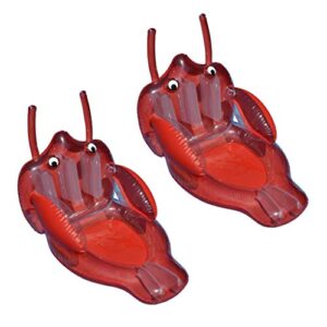 swimline swimming pool rideable giant inflatable lobster float lounger (2 pack)