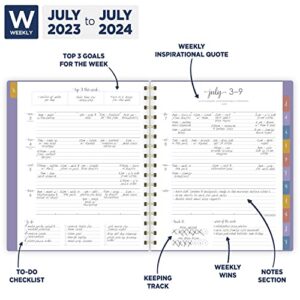 AT-A-GLANCE 2023-2024 Planner, Weekly & Monthly Academic, 7" x 8-3/4", Medium, Harmony, Lavender (1099-805A-17)