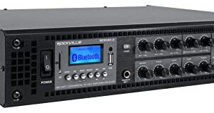 Rockville RCS180-6 180 Watt 6 Zone 70V Commercial/Restaurant Amplifier/Bluetooth