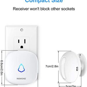 Wireless Motion Sensor Door Chime: Business Entry Doorbell Indoor Motion Detector Buzzer (500Ft Range, 32 Tunes, 5 Level Volume) Store Entrance Alert Bell Bed Alarm for Elderly Dementia Patients