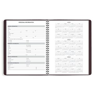 AT-A-GLANCE 2023 Weekly Planner, Quarter-Hourly Appointment Book, 13 Month, 8-1/4" x 11", Large, Winestone (7095050)